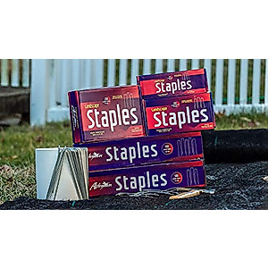 Ashman Galvanized Garden Stakes Landscape Staples and Fence Stake (500 Garden Staples - Heavy Duty & Anti Rust Galvanized)