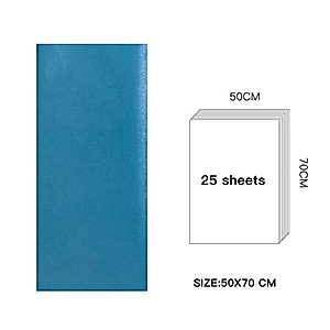 RUSPEPA Gift Wrapping Tissue Paper - Metallic Silver Blue Tissue Paper for Gift Wrap, Art Crafts, DIY, Pack Bags, Birthday, Wedding and More - 19.5 x 27.5 inches - 25 Sheets