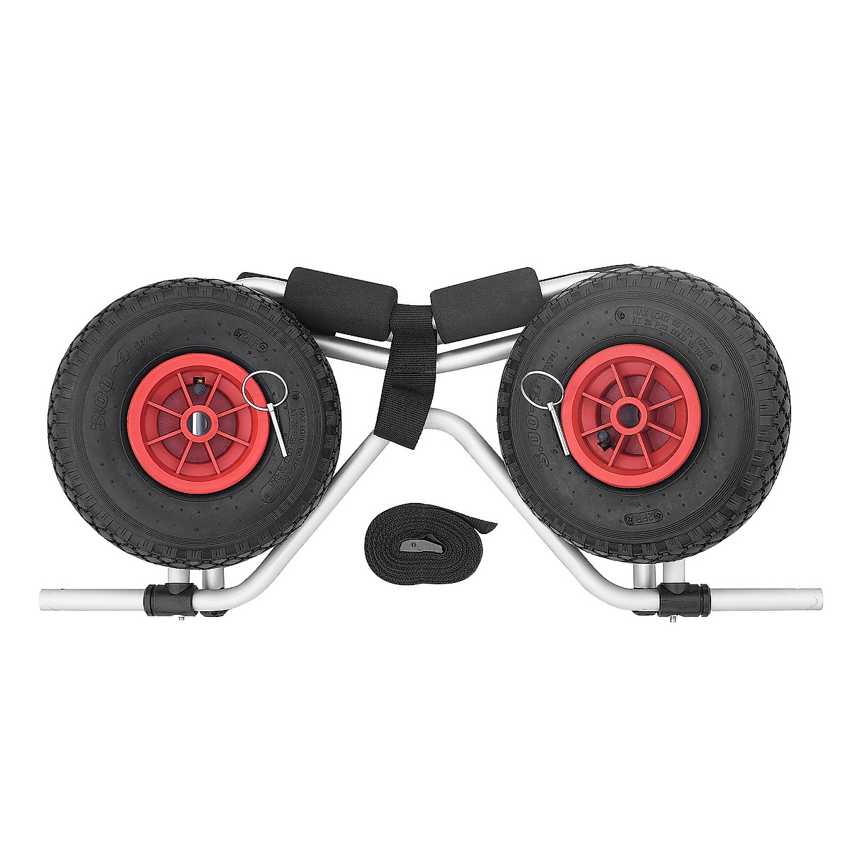 RAD Sportz Kayak Trolley Kayak Cart with Pneumatic Tires 150 LB Capacity Silver