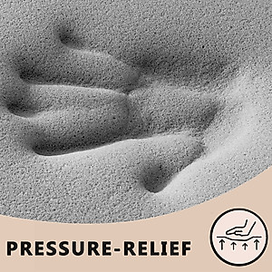 BedStory 4 Inch Queen Size Memory Foam Mattress Topper, Bamboo Charcoal Memory Foam Bed Topper for Back Pain Relief, Cooling No Odor Mattress Pad Ergonomic Design Skin-Friendly, CertiPUR-US Certified