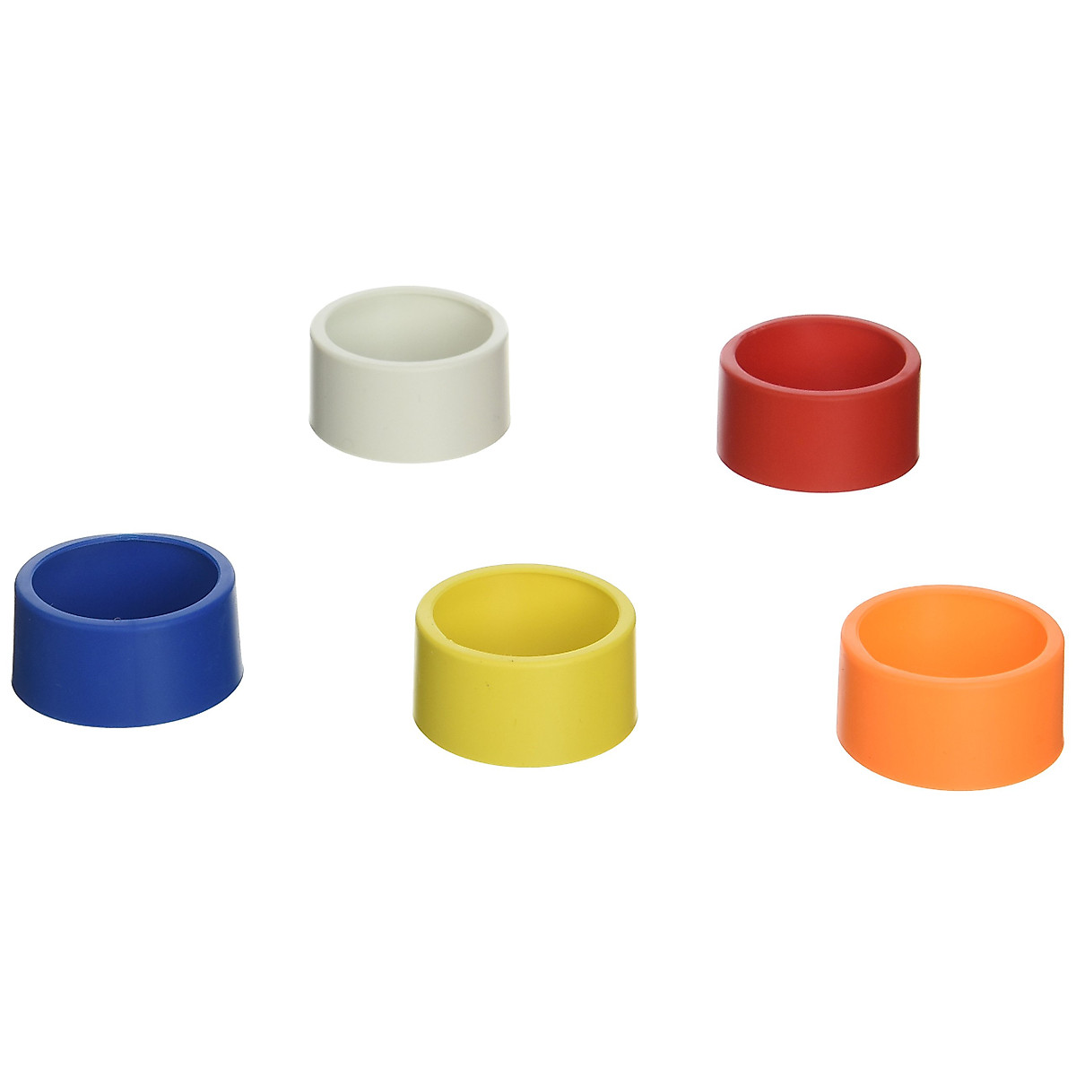 Shure WA615M Colored Handheld Transmitter ID Rings for T, UT, LX, ULX, UC (One Each: Blue, Red, Yellow, White, Orange)