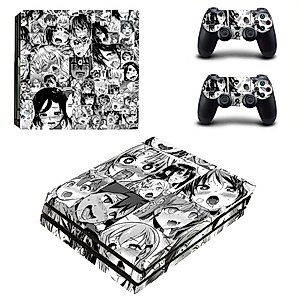 Vanknight Vinyl Decal Skin Stickers Cover Anime for PS4 Pro Console PlayStation 4 Controllers Funny Anime Girl