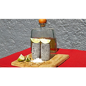 MEXTEQUIL - Volcanic Stone Shot Glasses - Set of Natural Shot Glass - 1.5 Oz - 100% Organic & Eco friendly - Natural Basalt Rock (4 pieces)