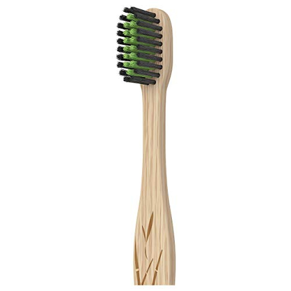 Colgate Charcoal Bamboo Toothbrushes, Eco Friendly Natural Bamboo Handle, Soft, 4 Count