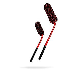 Adam's Wheel Woolies Car Detailing Brush (Bundle) - Car Cleaning Wheel Brush | Use W/Wheel Cleaner, Rim Cleaner, Chrome Cleaner | Car Wash Brush Cleans Brake Dust from Barrels & Hard to Reach Areas
