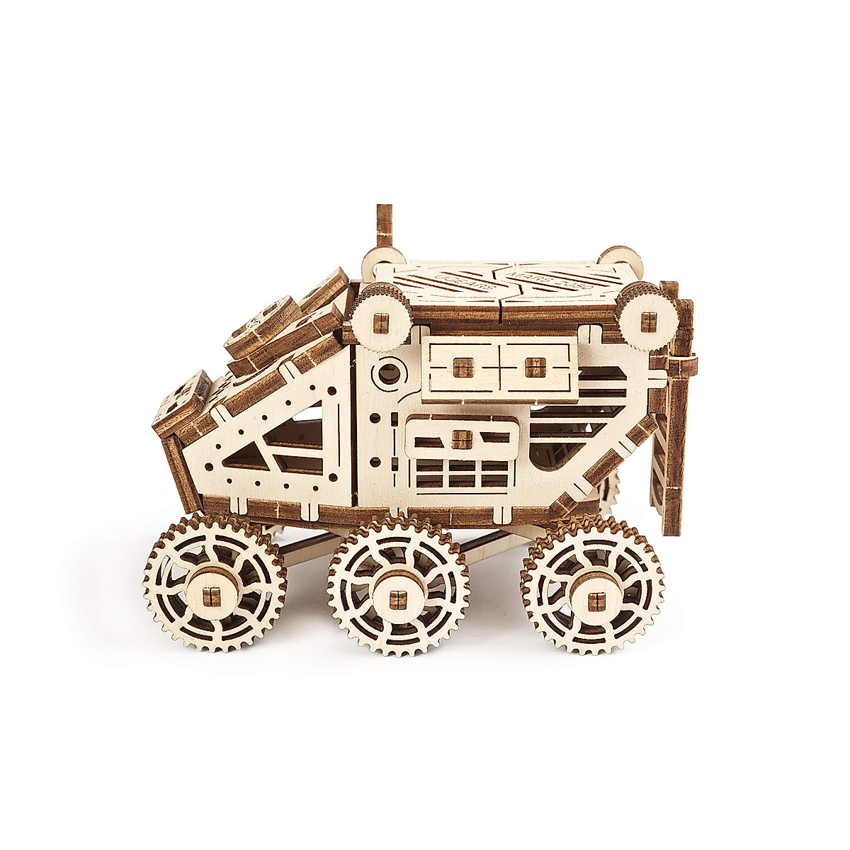 UGEARS Science STEM Mars Rover, DIY Engineering Activity, STEAM School Project, Mechanical Wooden Puzzle, Eco Building 3D Toy, Educational Gift for Kids & Teen, Boy Girl, Self-Assembly Craft Kit