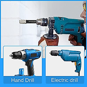 10 Packs Dry Diamond Drill Bits Set 1/4" 6mm Vacuum Brazed Diamond Hole Saws for Granite Tile Ceramic Marble Stone Glass and More Hard Materials (not for Wood), Round Shank with Storage Case