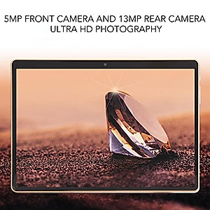 10.1 Inch Tablet, 1960x1080 IPS Black Octa Core CPU Processor Portable Tablet 100240V 10.1 Inch for Home for Travel (US Plug)