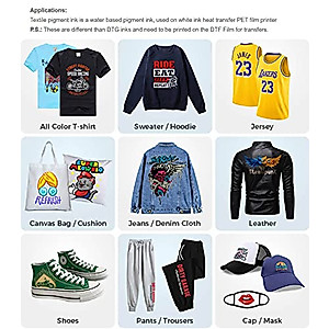 USA CALCA DTF Ink Bundle DTF Ink Refill for Inkjet Printers Heat Transfer Film Printing Ink Water-Based DTF Inks (500ml M)