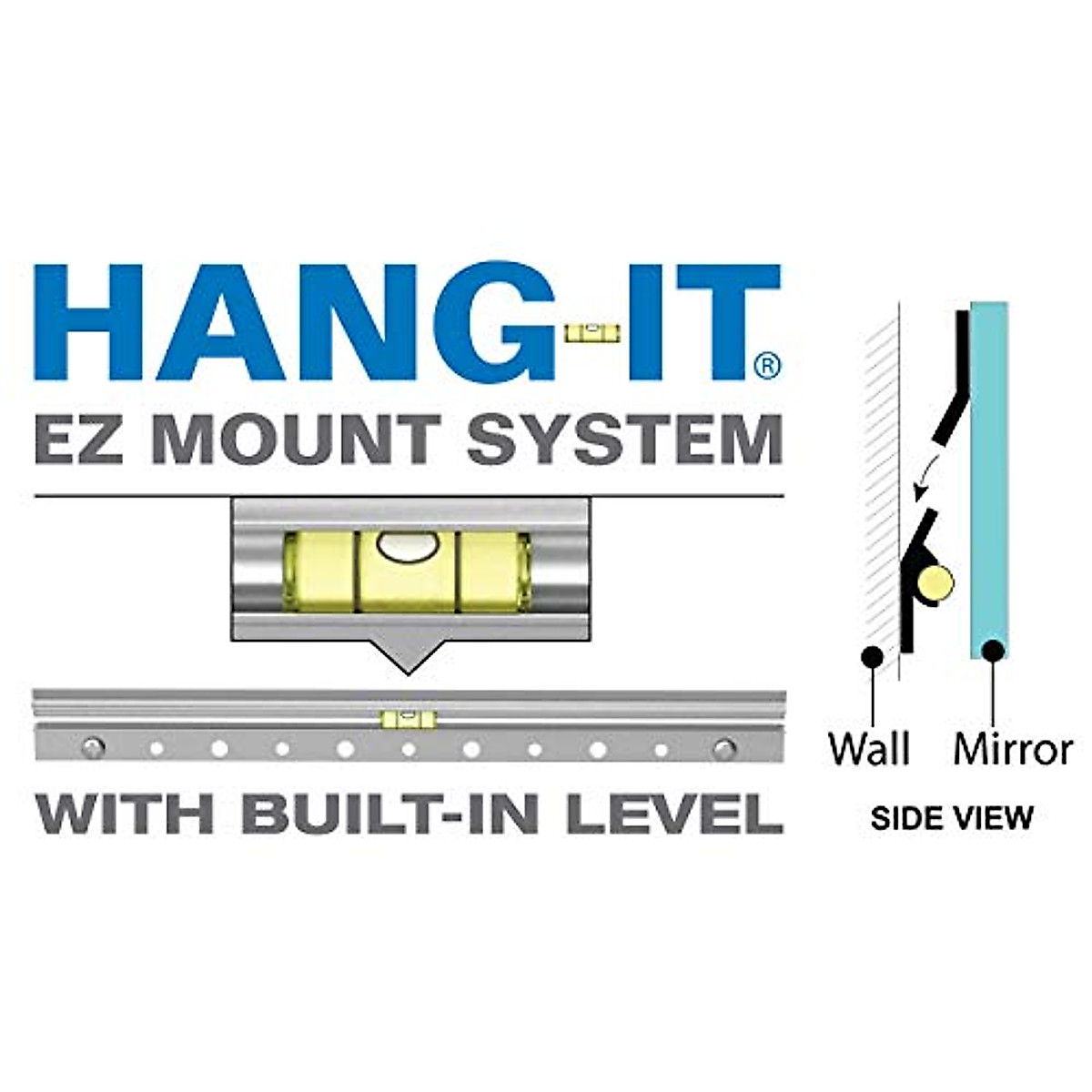 Gatco Beveled Easy Mount Mirror, 32" H x 24" W, Silver