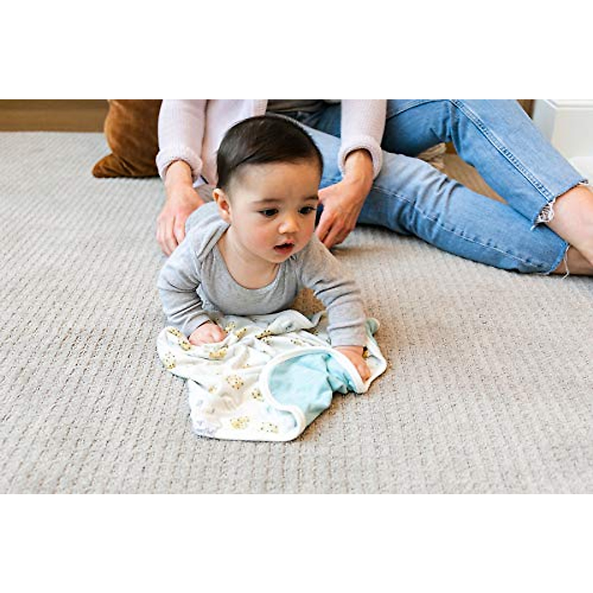 Copper Pearl Baby Security Blanket Set of 2 - Portable Size for Self-Soothing On-The-Go, Ideal Baby Blankets for Boys and Girls, Ultra-Soft, and Gift-Ready Loveys - Chip