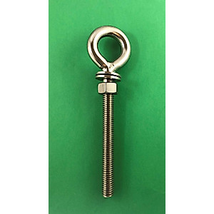 US STAINLESS Stainless Steel 316 Eye Bolt Welded 1/2" UNC x 120mm (1/2" x 4 3/4") Marine Grade
