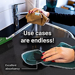 Reusable Paper Towels - Value Pack of 24 Paperless Paper Towels! - 100% Cotton, Super Soft, Absorbent, Washable and Made To Last - Cut Back and Waste Less with our Cloth Paper Towels! By ZeroWastely