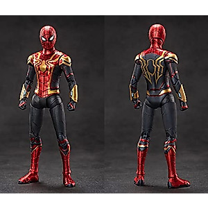 licy618 7 Inch Iron Spiderman Action Figure (1/10 Scale) Exquisite Painting 20 Joints Movable Action Figure