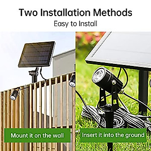 Arclight Solar Christmas Spot Lights RGB Colored Aluminum Outdoor Landscape Spotlights IP65 Waterproof Colorful LED Lighting Decorations for Garden Yard Patio Pathway House