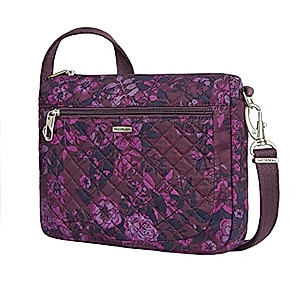 Travelon Anti-Theft Classic Small East/West Crossbody Bag, Wine Rose, One Size