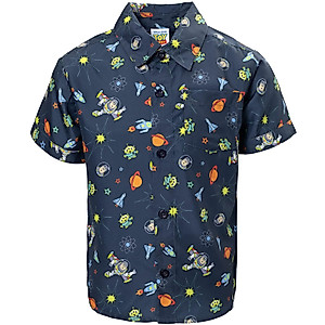 Disney Pixar Toy Story Buzz Lightyear Little Boys Button Down Dress Shirt 6