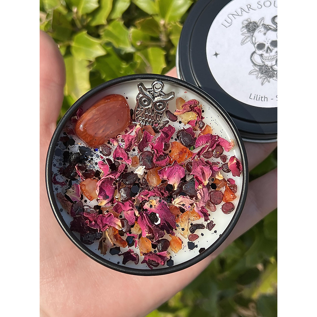 Lilith Candle | Witchcraft Pagan Witch Herbal Intention Dark Moon Goddess Lilit Temptress Spell Ritual Altar Devotee Offering Scented Gift