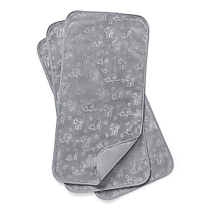 Delta Children Serta 7-Piece Essential Changing Table Set - Newborn Baby Gift Set for Boys and Girls – Includes Changing Pad, Plush Changing Pad Cover, 3 Changing Pad Liners and 2 Storage Bins, Grey