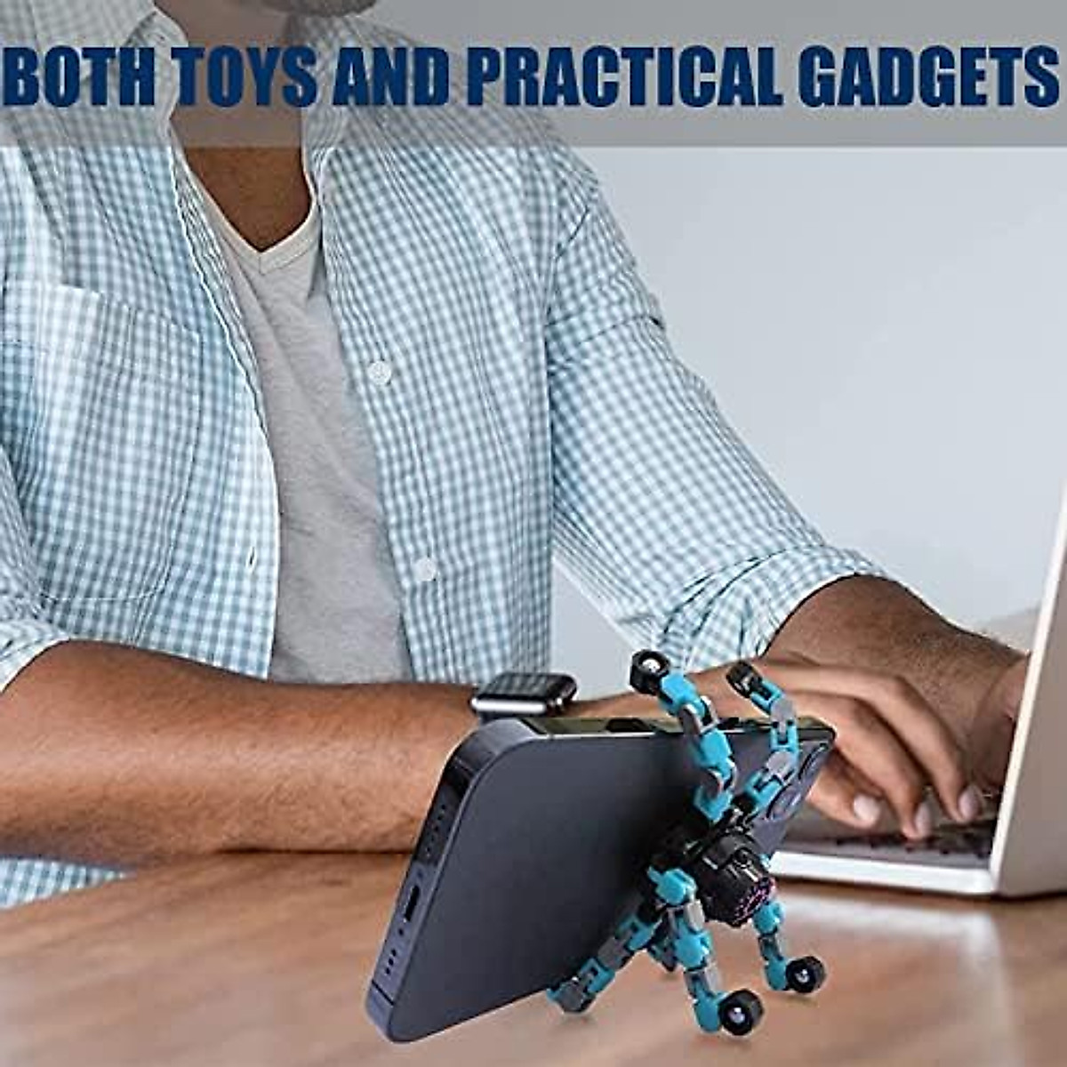 20PCS Transformable Fingertip Gyro Toy,Deformation Chain Robot Deformed Mechanical Spiral Twister Decompression Fingertip Toy Party Favors for Kids