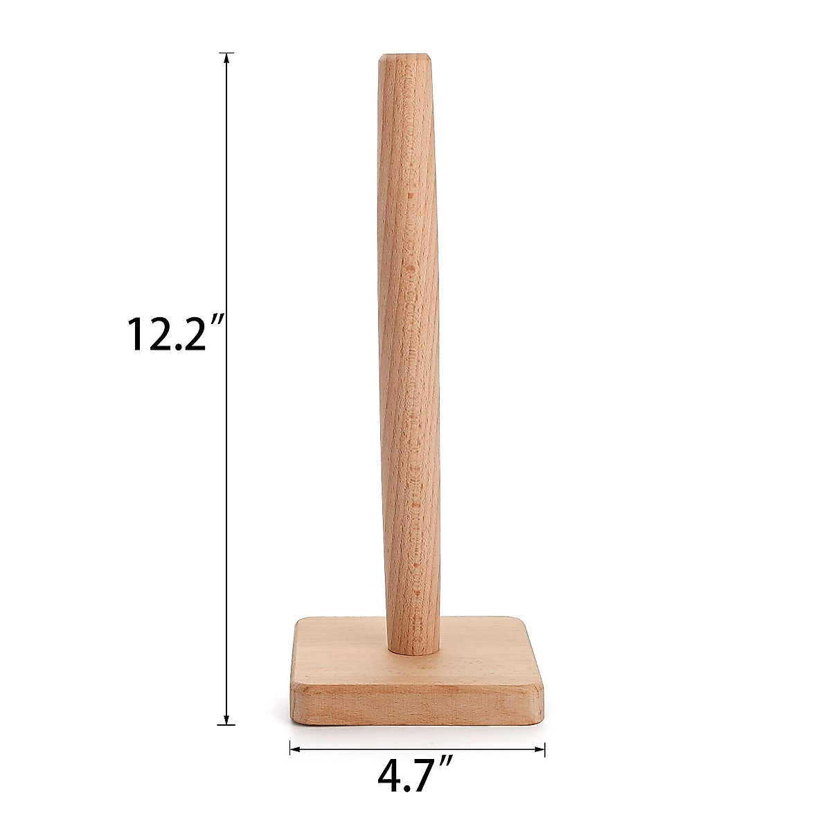 Dicunoy 3 Pack Wood Paper Towel Holder, Farmhouse Countertop Paper Towel Holder, Tissue Roll Stand Rack Paper Hanger Organizer for Kitchen, Bathroom, Living Room, Bedroom, Scrunchies Holder Stand