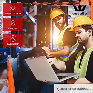 Eevelle USA Solarcap Universal Tinted Forklift Cover - Heavy Duty, Waterproof Vinyl - OSHA Compliant - Universal Fit, Sun & Rain Protection, 53"L x 45"W – Black