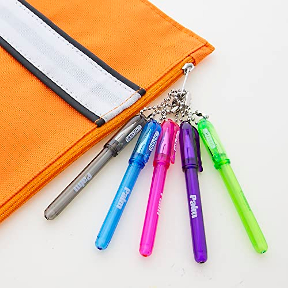 BAZIC Ballpoint Pen Palm Mini Pens w/Key Ring, Black Ink 1.0 mm Bold Point Smooth Writing, Total 15 pens