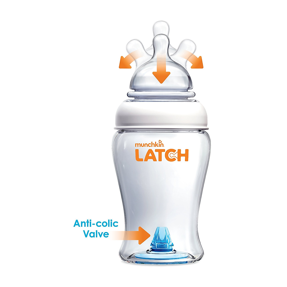 Munchkin Latch BPA-Free Baby Bottle, 8 Ounce, 2 Pack