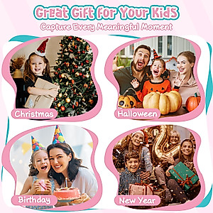 Kids Camera Toddler Camera for Girls Boys,32MP Selfie Kids Toy Digital Camera with No Game,32GB Card,1080P Digital Video Camera for Kids 3-8 Years Old,Perfect Christmas Birthday Gifts for Toddlers