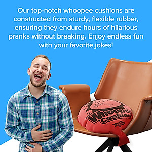Laughing Smith Jumbo Sized 16 inch Whoopee Cushion - Giant Whoopee Fart Toy for Kids - Makes Great Big Mega Woopie Fart Sounds - The Funniest Fart Game, Joke or Gag Gift Woopy Cushions