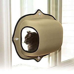 K&H Pet Products EZ Mount Window Pod Kitty Sill Tan 27 X 20 Inches