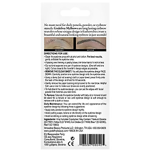 Godefroy MyBrows Long Lasting Eyebrow Transfers, Medium Arch, Medium Brown, 12-Pairs of Brows