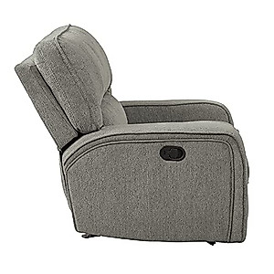 Lexicon Atherton Chenille Fabric Double Manual Reclining Sofa, 98.5" W, Mocha