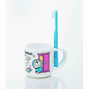 Japan Skater Toothbrush Set Cup with Stand 3-5 Years Old I'm Doraemon Secret Tool Doraemon 180ml 14.5cm KTB5 Import