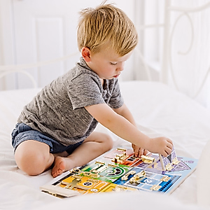 Melissa & Doug Wooden Latches Board Sensory Activity Toy For Kids, Doors And Locks Toy, Wooden Busy Board, Toddler Toys For Ages 3+