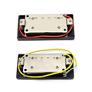 Metallor Electric Guitar Humbucker Pickup Double Coil Ceramic Magnet Pickup Guitar Parts Replacement Neck and Bridge Set of 2Pcs Black.