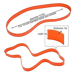 Band Saw Urethane Tires(14" x 1" x .095"), for Jet, Grizzly, Craftsman Powermatic Band Saw Accessories, Upgrade Your Bandsaw with Long-Lasting Urethane Tires - 2 Pack