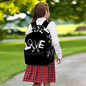 Hairdresser Hairstylist Love Barber Tool Backpacks Cute Shoulder Bag Laptop Bags Work Travel Causal Daypack Gift