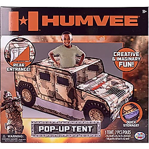 Sunny Days Entertainment Humvee Pop Up Tent - Children's Camo Pop Up Playhouse | Camouflaged Military Toy for Kids