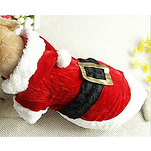 7chatudo Dog Santa Claus Costume for Small and Medium Pets (Small)