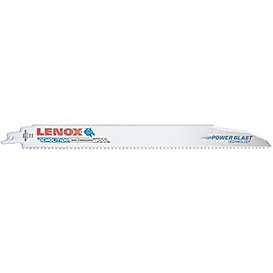 LENOX Tools Demolition Reciprocating Saw Blade with Power Blast Technology, Bi-Metal, 12-inch, 6 TPI, 5/PK
