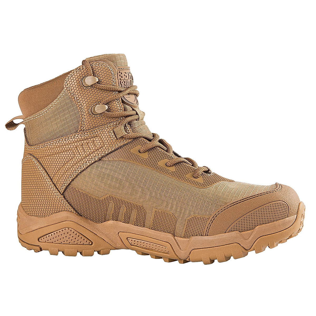 FREE SOLDIER Men's Waterproof Hiking Boots Lightweight Work Boots Military Tactical Boots Durable Combat Boots(Brown, 11 Wide US)