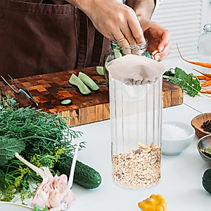 Reusable Cloth Jar Covers Mason Jar Lids Elastic Protective Caps Fits Multiple Jar Sizes Household Kitchen Use