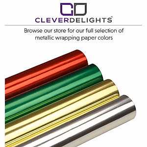 CleverDelights Metallic Silver Wrapping Paper - 30" x 300" JUMBO Roll - 62.5 SqFt - Shiny Gift Wrap Paper