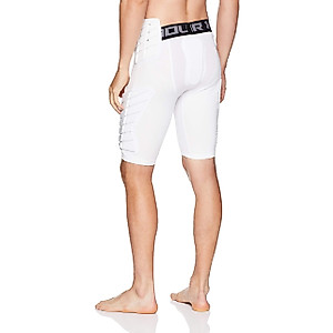 Under Armour Men's FB Team Padded Girdle-5 Pad, White (100)/Zinc Gray, XX-Large