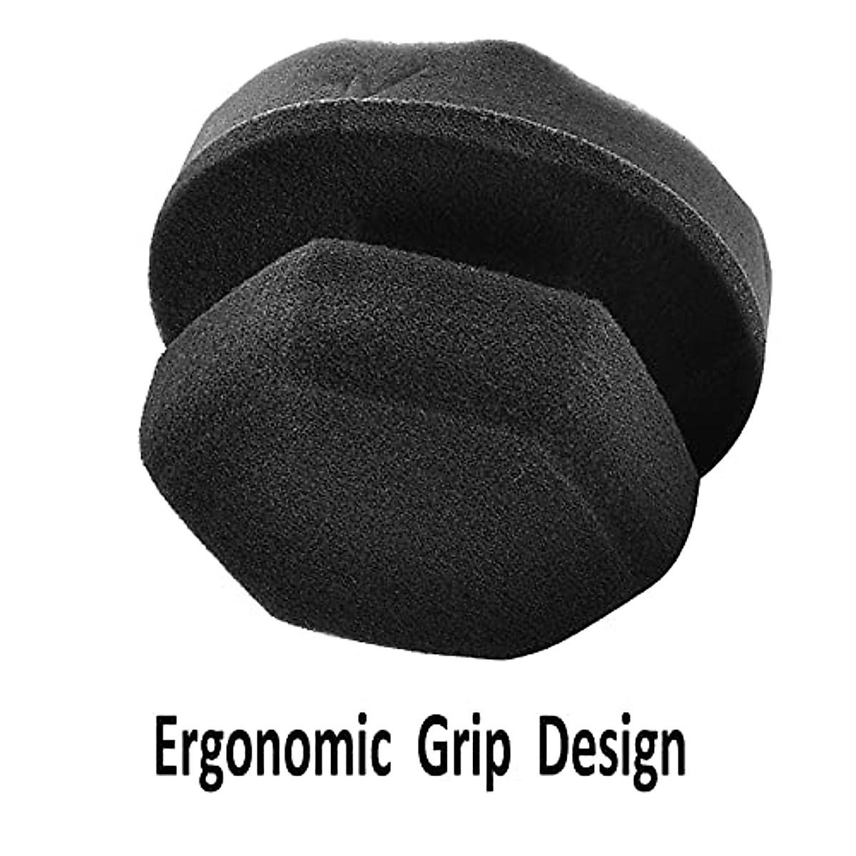 IPELY 2 Pack Large Tire Shine Applicator Pad, Durable and Reusable Hex-Grip Tire Dressing Applicator Pad for Applying Tire Shine