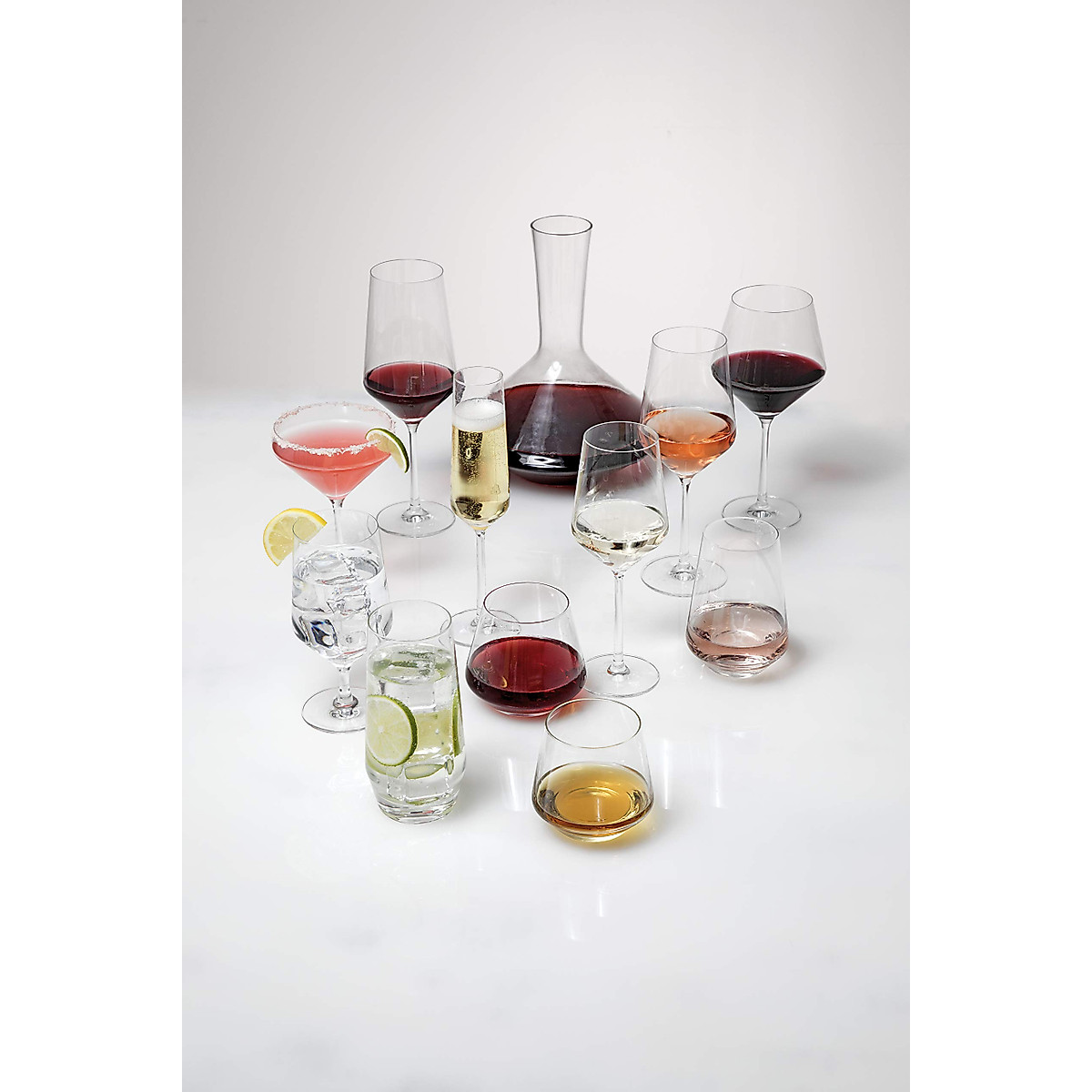 Schott Zwiesel Tritan Crystal Glass Pure Barware Collection Stemless Burgundy Red Wine Glass, 17.1-Ounce, Set of 6