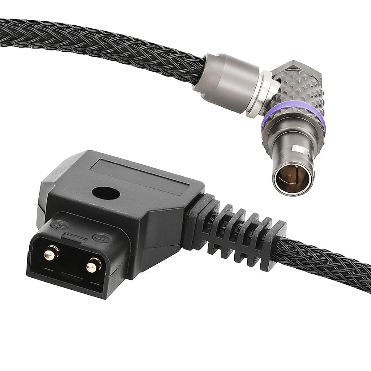2-Pin Right-Angled to D-tap/P-tap Power Cable for Teradek/SMALLHD/ARRI/RED/TILTA/Paralinx/Preston/Hollywood/Switronix/Panasonic Cable Made with Super Soft wire17.3 inches