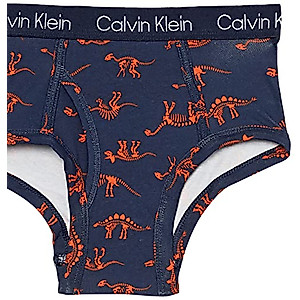 Calvin Klein Boys' Modern Cotton Assorted Briefs Underwear, Blue/Marl/SAMB, XS