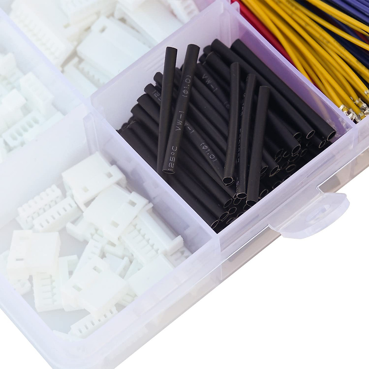 Keszoox MX 1.25mm Male Female Connector Kit and Premium Pre-Crimped Cables Compatible with Molex PicoBlade for Pixhawk Flight Controller Total 240pcs MX1.25 Connectors and 200pcs 28AWG Cable